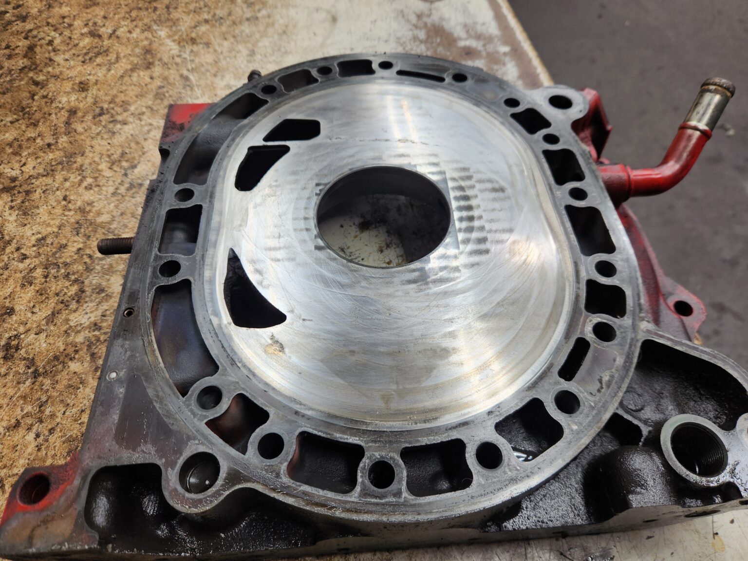 rx8 04-08 6 port manual used engine rear iron housing/plate/steel ...