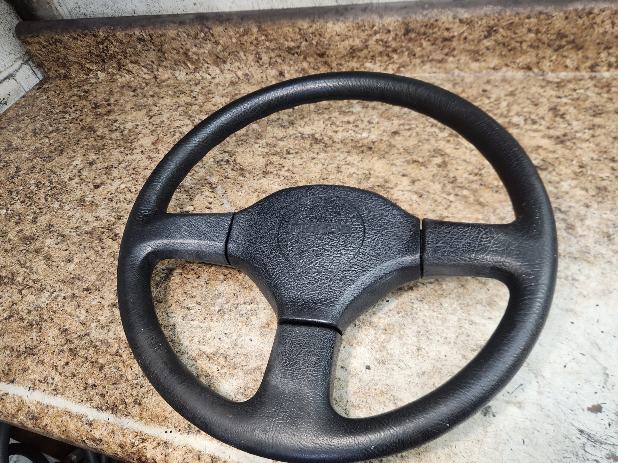 86-91 rx7 FC 3 spoke steering wheel w/ center horn pad – Rotary ...