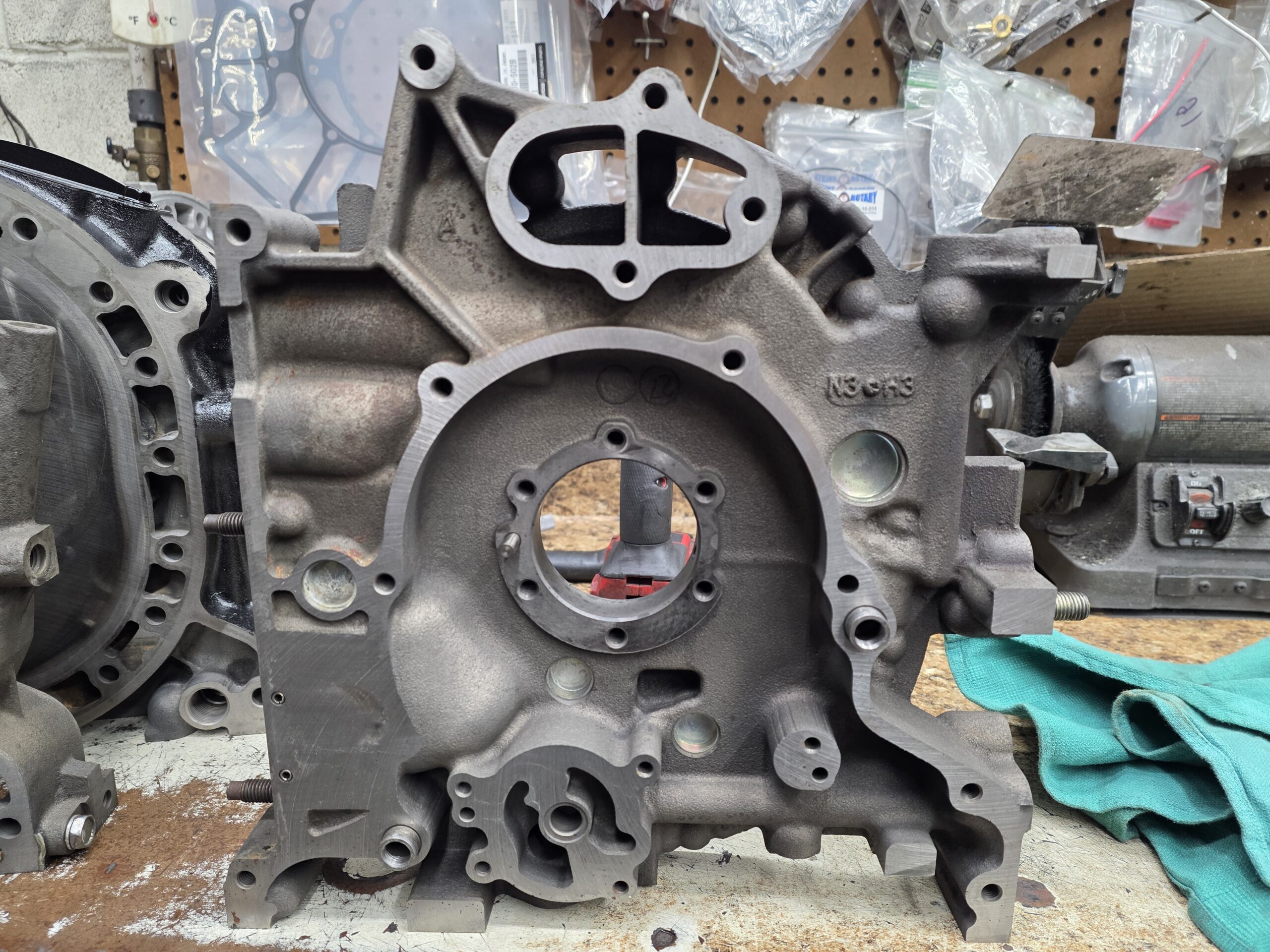 rx8 09-11 FRONT & MIDDLE INTERMEDIATE used engine iron housing/plate ...